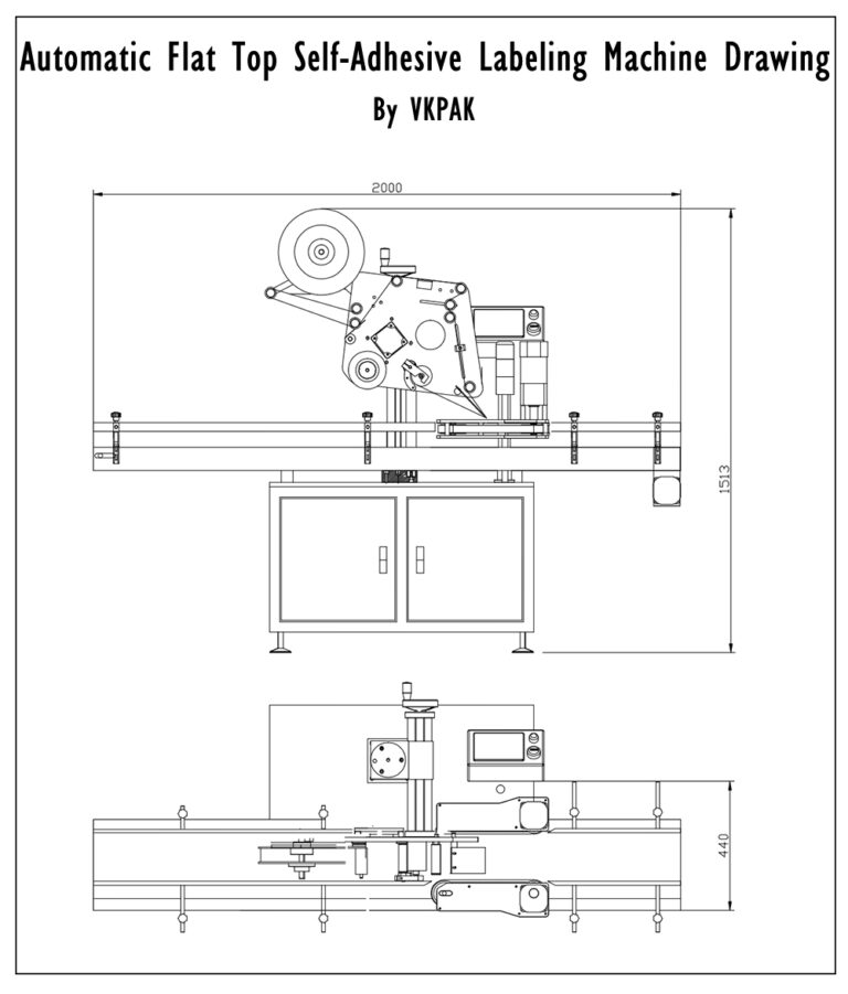 Automatic Flat Top Self-Adhesive Labeling Machine - VKPAK